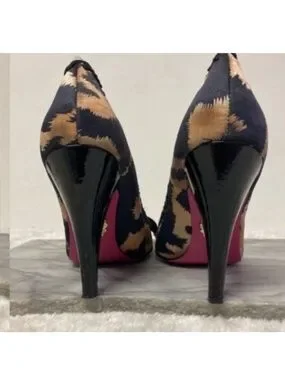 Betsey Johnson | Shoes | Vintage Betsey Johnson Leopard Print Peep Toe ...